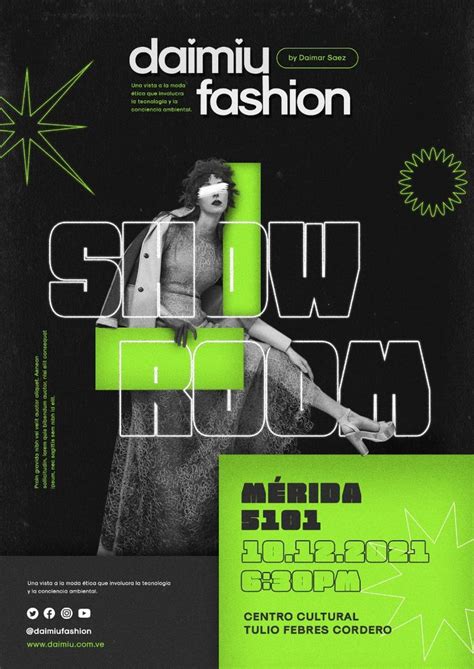 Show Room Flyer Design Fashion Show Poster Minimal Web Design Event