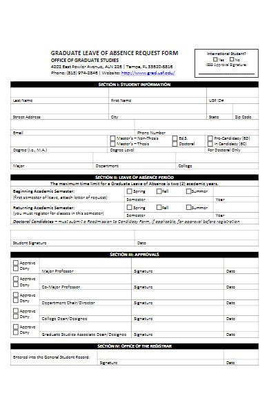 Free 50 Leave Of Absence Forms Download How To Create Guide Tips