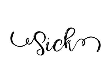 Sick Lettering Afbeelding Door Islanowarul · Creative Fabrica