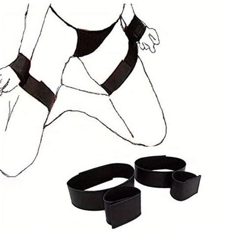 2pcs Set Bdsm Restraints Bondage Set Wrist Thigh Cuffs Tied Down Sex