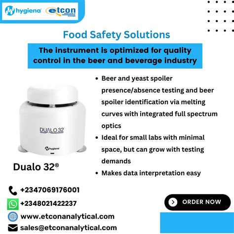 Introducing Dualo 32® For Quality Control Etcon Analytical Posted On