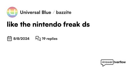Like The Nintendo Freak Ds Universal Blue
