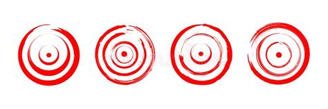 Vector Red Target Painted With Paint Stock Vector Illustration Of