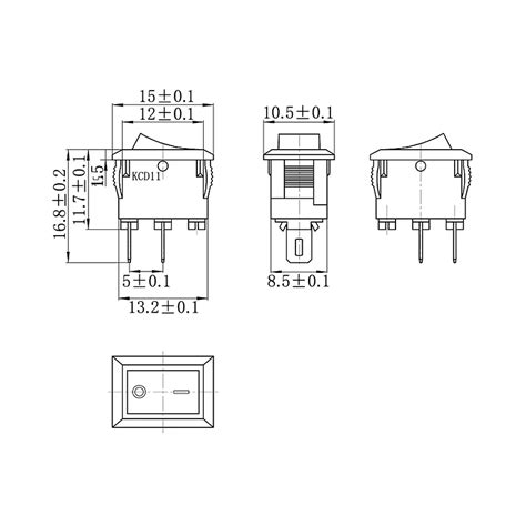 Mini Interruptor Basculante Kcd11 — 3a 250v Negro Sandorobotics