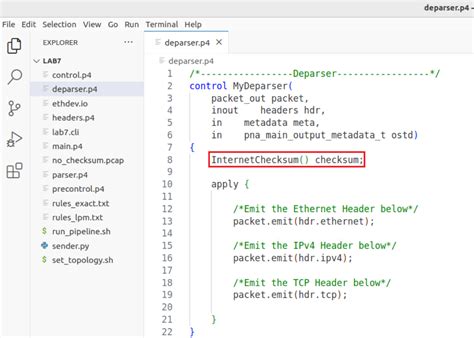 Implementing Checksum Update In P4 — Cyberinfra Labs Documentation