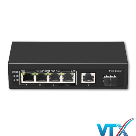 Switch Poe Upcom Poe304g G Gs 4 Cổng Poe 1000m