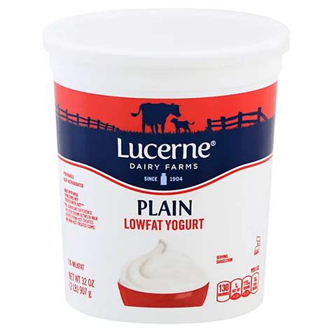 Lucerne Yogurt Low Fat Plain 32 Oz Safeway
