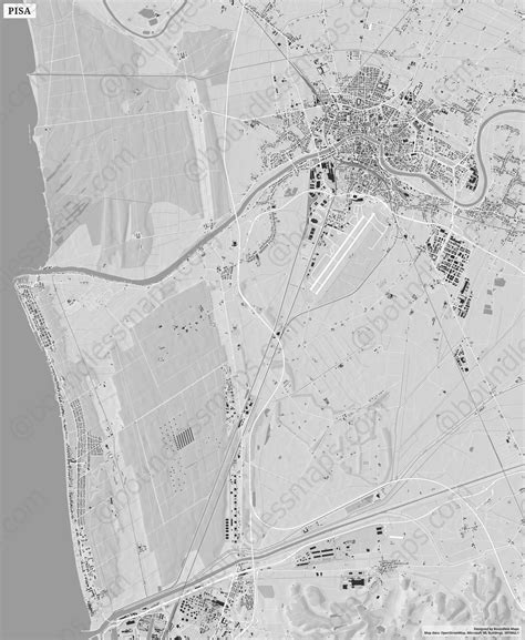 Large Detailed Map Of Pisa Road Map Of Sardinia