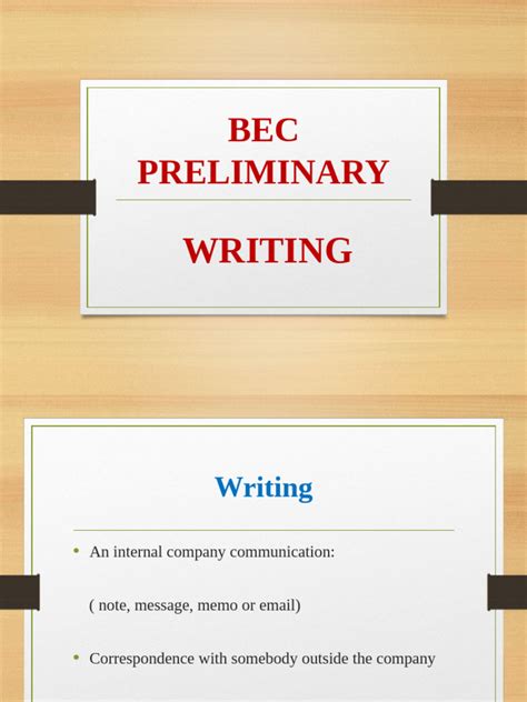 Bec Writing Guidelines And Tips Pdf Memorandum