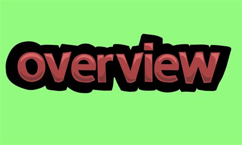 Overview Writing Vector Design On A Green Background 10917178 Vector