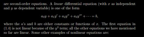 Linear Vs Nonlinear Diff Equation Ii • Physics Forums