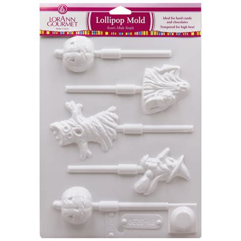 Lorann Halloween Assortment Lollipop Sheet Mold Crumb Bites