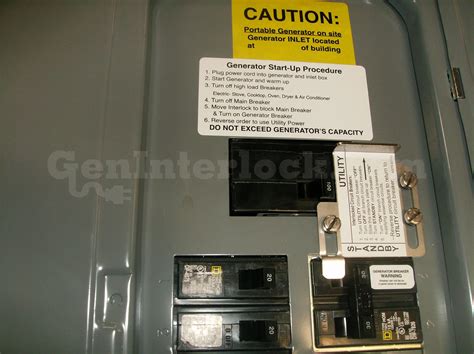 Generator Interlock Kit For Square D Homeline Panel At Katherine Somers