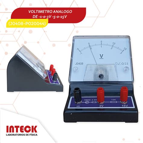 Voltimetro Analogo De 1 0 3v 5 0 15v J0408 P020044 Inteck Plus