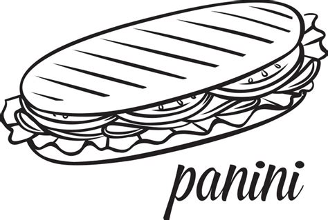 Engraved Submarine Sandwich Royalty Free Vector Image