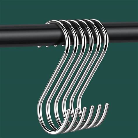 Evob 20 Pack 34 S Shaped Hooks Stainless Steel Metal