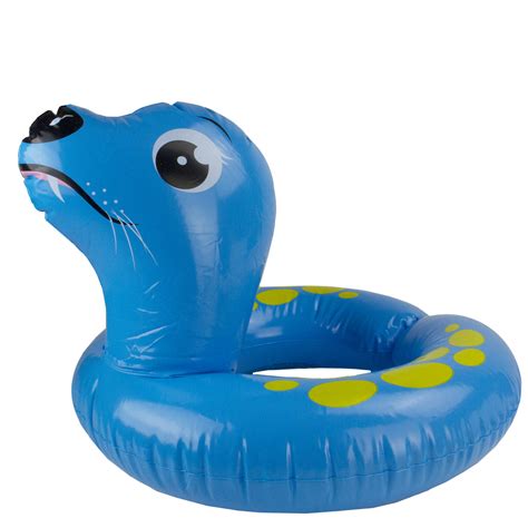 22 Inflatable Blue Sea Lion Swimming Pool Tube Ring Float Pool Central