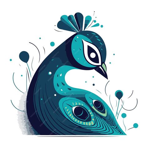 Premium Vector Peacock Vector Illustration Of A Peacock On A White