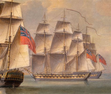 Napoleonic War Battle Of Pulo Aura Specialists In Maritime Art And