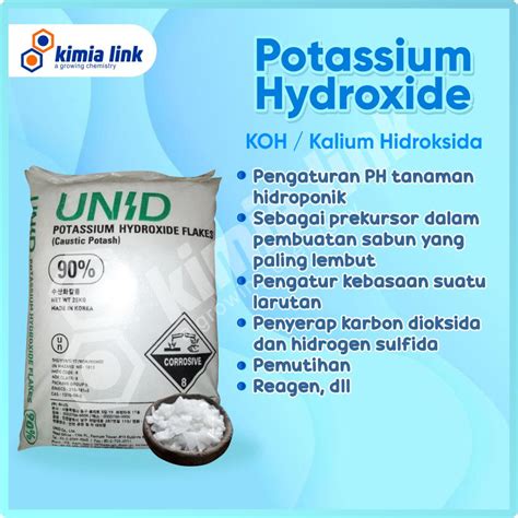 Koh Korea Pottasium Hydroxide 90 Unid Kalium Hidroksida Kimia Link
