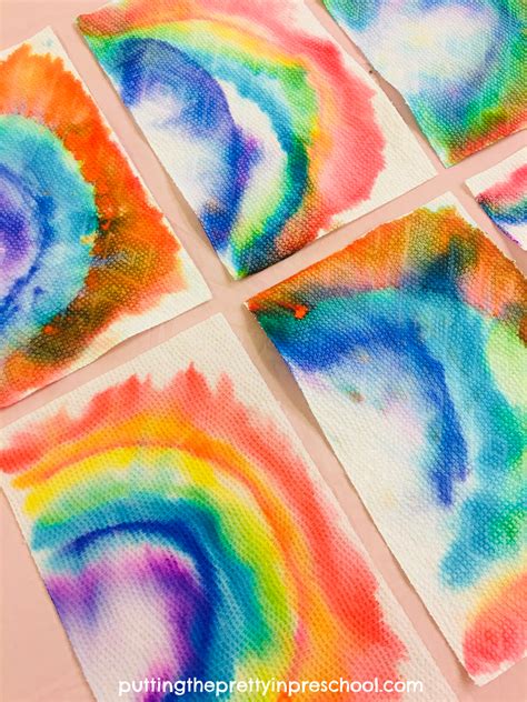 Watercolor Rainbows With Markers