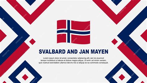 Premium Vector Svalbard And Jan Mayen Flag Abstract Background Design