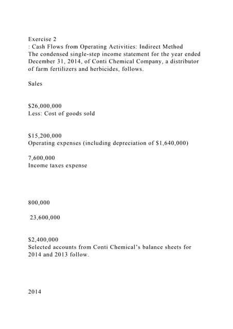 1 was the indirect method used to calculate cash flow from operatin pdf