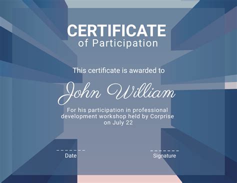 Professional Development Certificate Template
