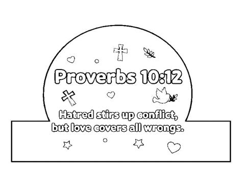Proverbs 1012 Hat And Crown Love Covers All Wrongs Bible Craft