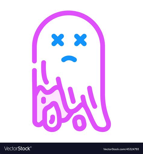 Dead Ghost Color Icon Royalty Free Vector Image
