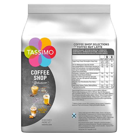 Tassimo Selections Coffee Pods Toffee Nut Latte 8 Drinks 16 Pods
