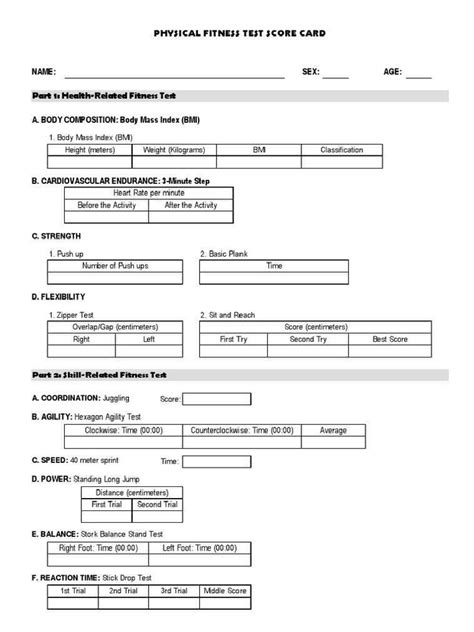 Pft Score Card Pdf