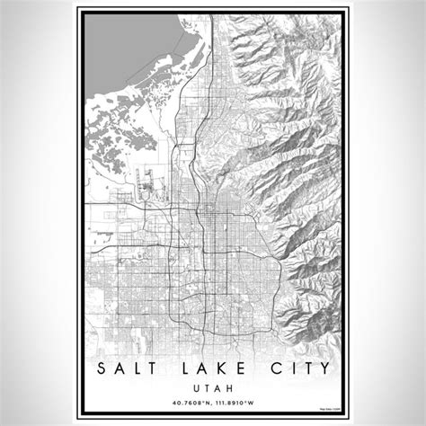 Salt Lake City Utah Map Print In Classic — Jace Maps