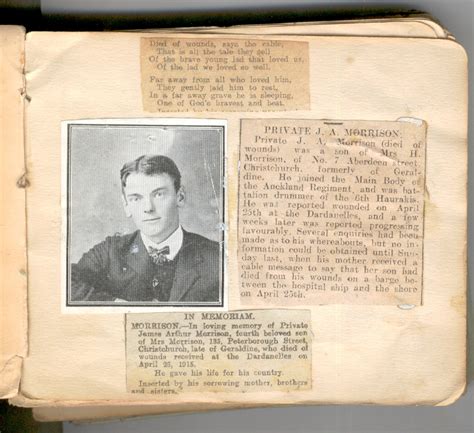 James Arthur Morrison New Zealand War Graves Project