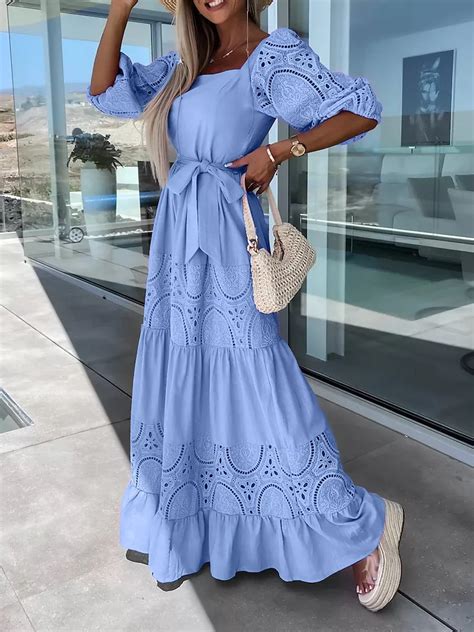 Womens Long Dress Maxi Dress Casual Dress Lace Dress A Line Dress Pure