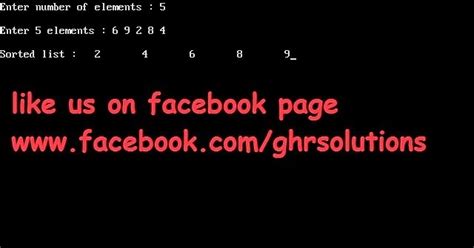 Ghr Tutorials C Program To Implement Selection Sort