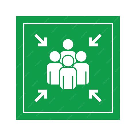Premium Vector Emergency Evacuation Assembly Point Sign Vector