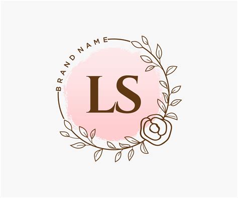 Initial Ls Feminine Logo Usable For Nature Salon Spa Cosmetic And