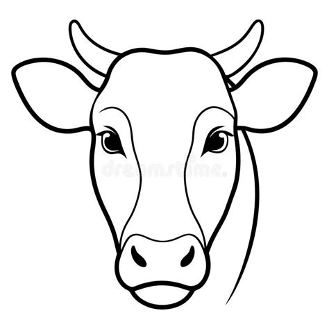 Black And White Cow Head Clip Art For Easy Use Stock Vector