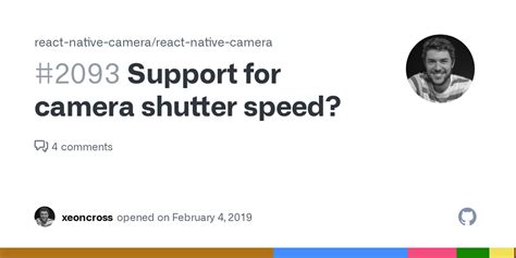 Support For Camera Shutter Speed · Issue 2093 · React Native Camera