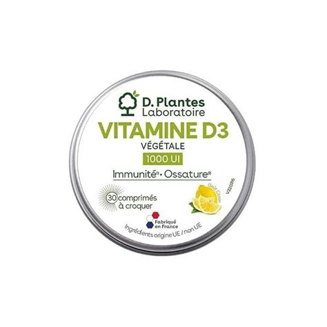 D Plantes Vitamine D3 1000 Ui Complément Alimentaire Immunité