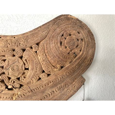 Vintage Papua New Guinea Tobriands Massim Canoe Splash Board Lakim