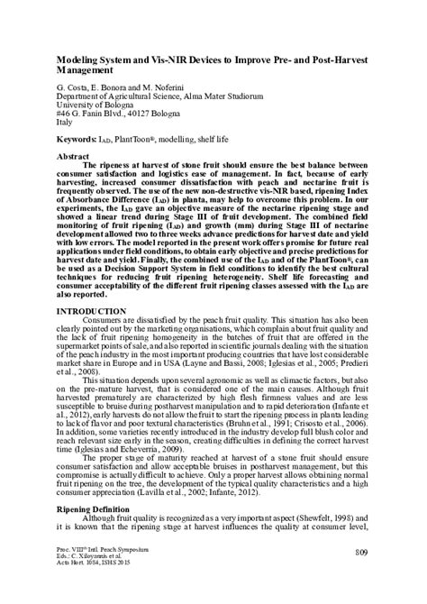 Pdf Modeling System And Vis Nir Devices To Improve Pre And Post