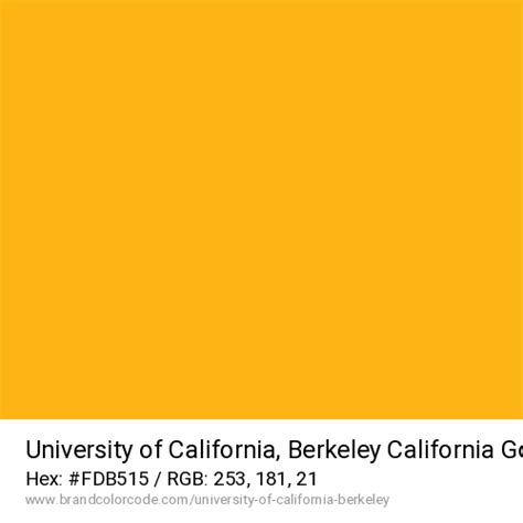 University Of California Berkeley Brand Color Codes