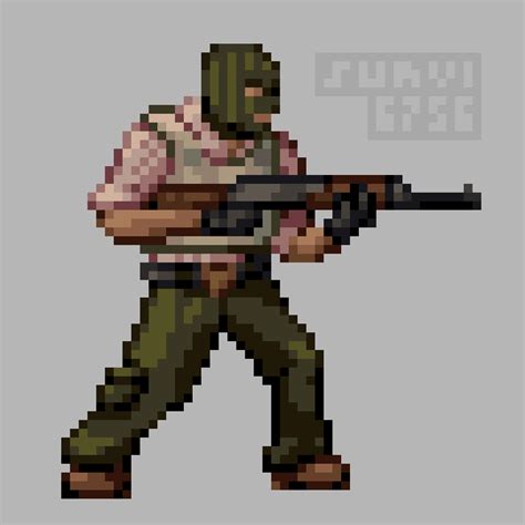 Artstation Couter Strike Pixel Art