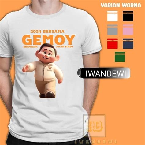Jual Terbaik Kaos Viral Prabowo Gemoybaju Gambar Kartun Prabowo Gemoy