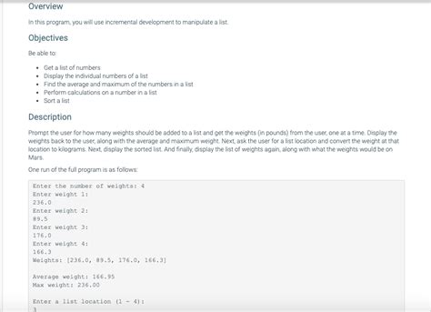 Solved Overview In This Program You Will Use Incremental