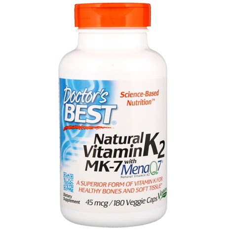 Doctors Best Natural Vitamin K2 Mk7 With Mena Q7 45 Mcg 1source