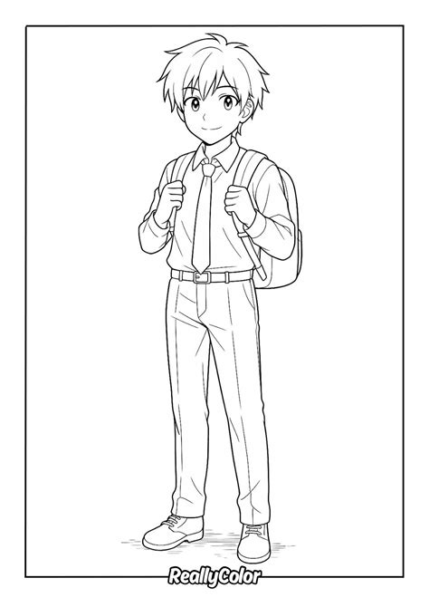 Free Printable Female Anime Coloring Pages