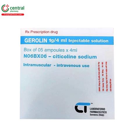 Dung Dịch Tiêm Gerolin 1g4ml Thuốc điều Trị Tai Biến Mạch Máu Não
